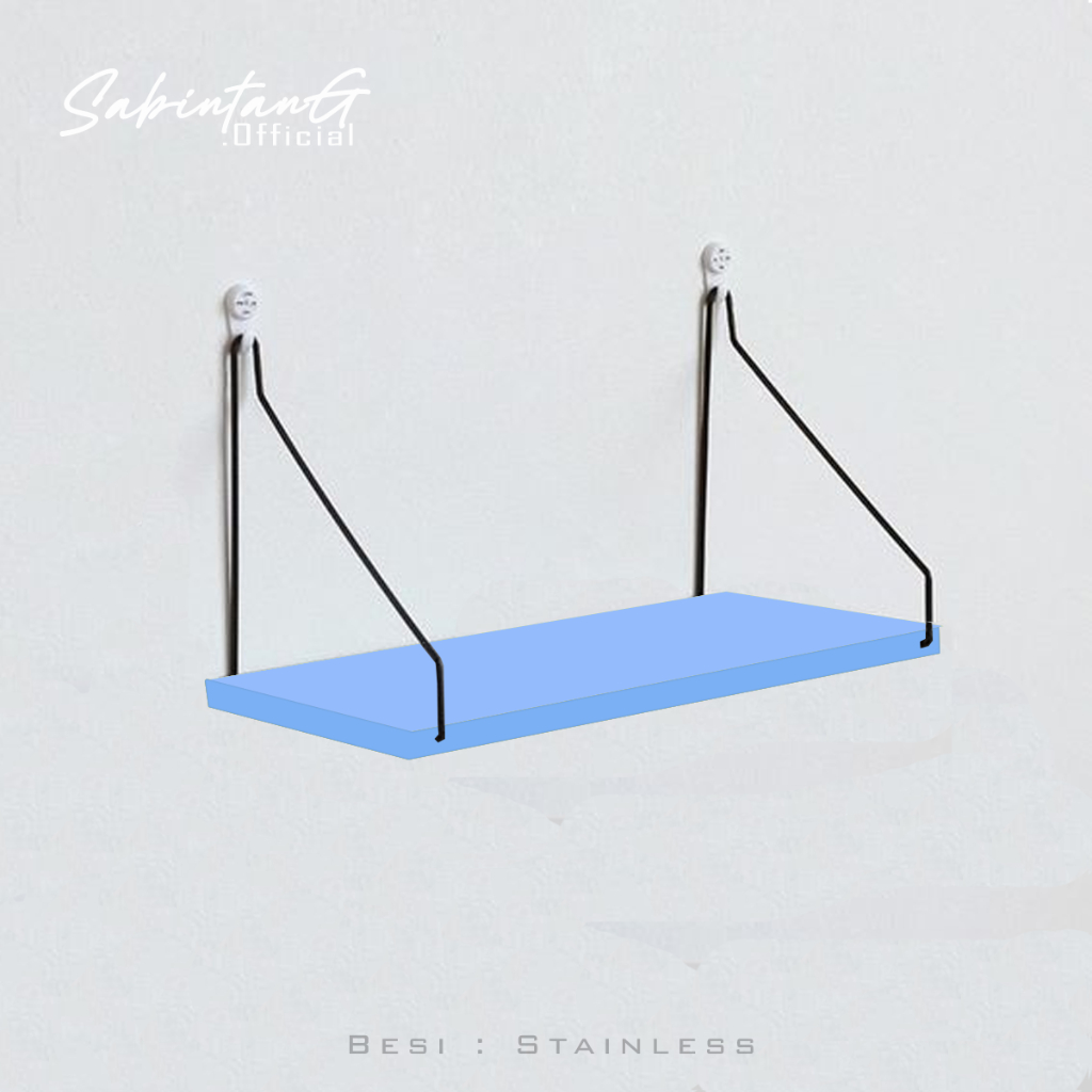 Jual RAK DINDING BESI GANTUNG HAMBALAN KAYU | Shopee Indonesia