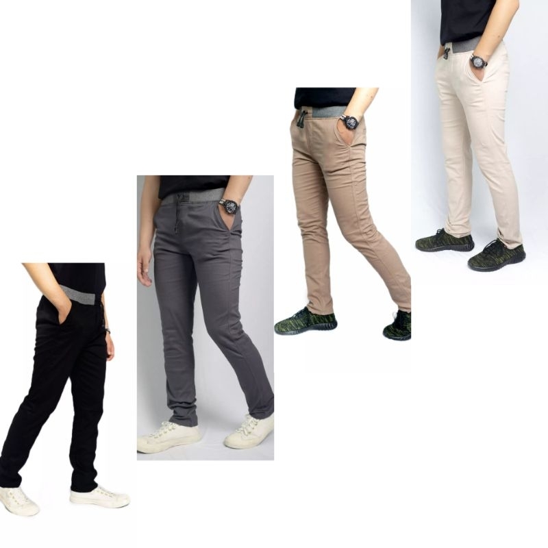 Jual CELANA CHINO PANJANG RIP KOLOR SLIMFIT 27-44 BAHAN MELAR | Shopee Indonesia