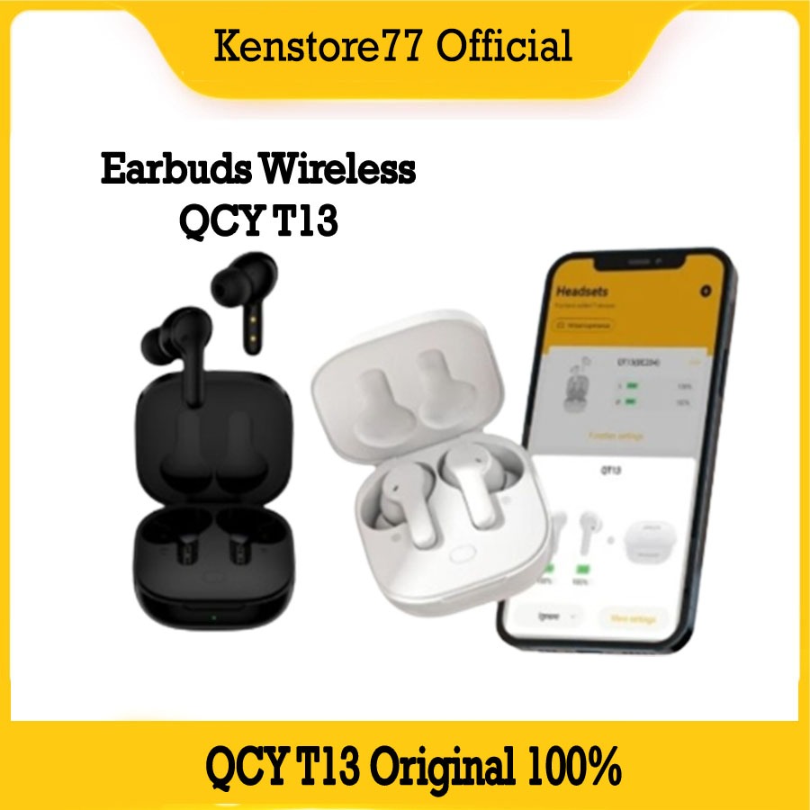 Jual Headset Bluetooth QCY T13 Earbuds Wireless Bluetooth 5.1 | Shopee Indonesia
