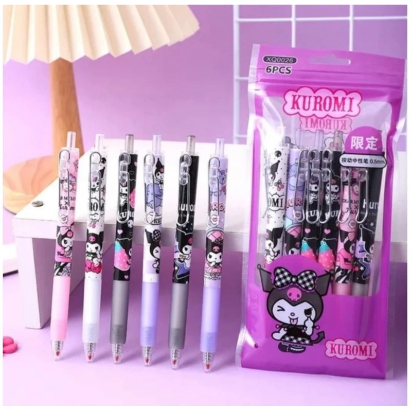 Jual 6 PCS Pulpen pen Sanrio ballpoint 0.5 mm bolpoin 1 pack ball pen ...