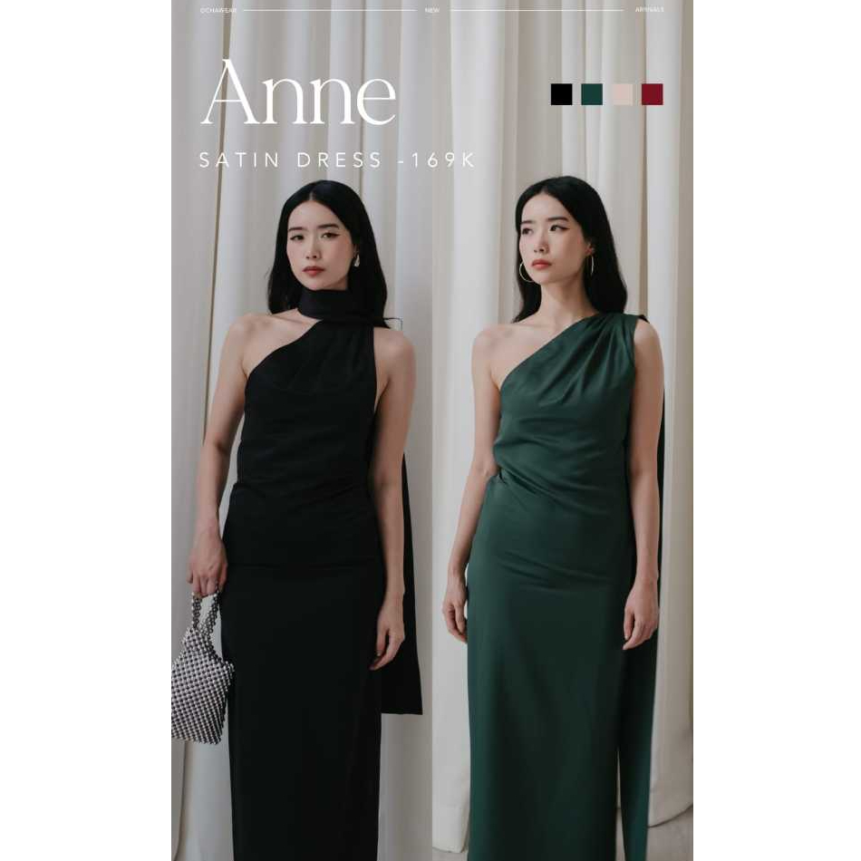 Jual Anne Satin Dress -- Ocha Wear | Party Wedding Birthday Bridesmaids ...