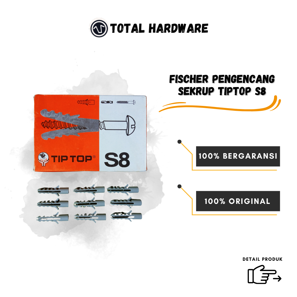Jual Piser Tembok S8 Tip Top Material Plastik Berkualitas Daya Cengkram Baut Sangat Kuat ...