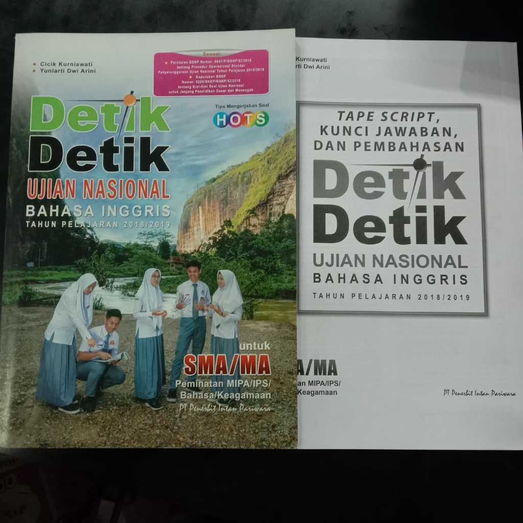 Jual BUKU UJIAN NASIONAL DETIK DETIK SMA MA BAHASA INGGRIS INTAN ...