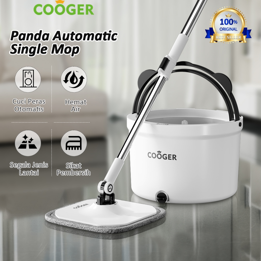 Jual COOGER Alat Pel Lantai Bentuk Panda Single Spin Mop With Dual ...