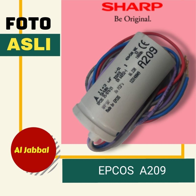 Jual Kapasitor capasitor Mesin Cuci Sharp 2 tabung original SOFO A253 Epcos A209 | Shopee Indonesia