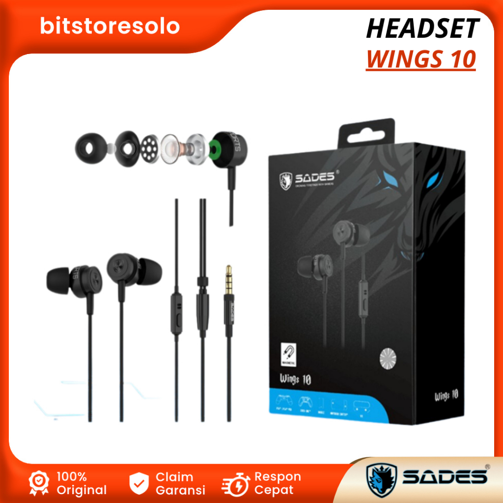 Jual Earphone Headset Headphone Gaming Sades Wings 10 SA-610 | Shopee ...