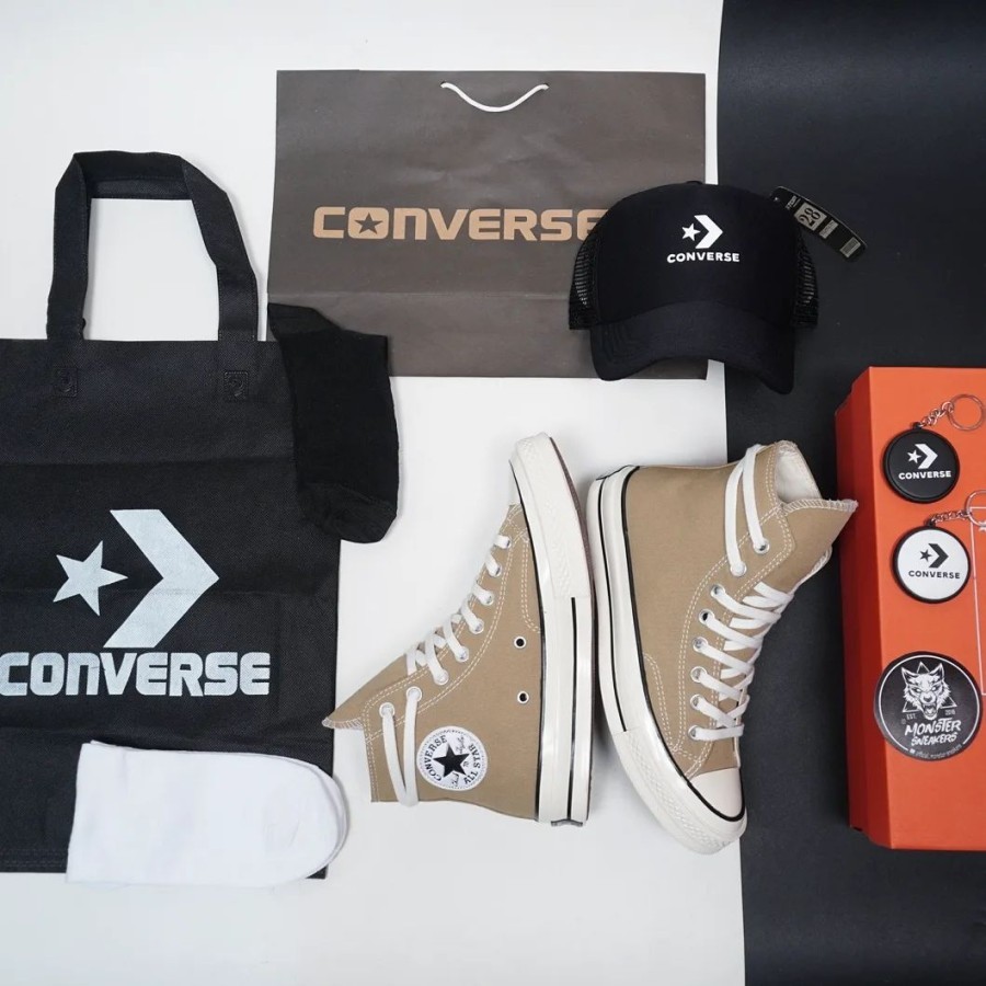 Jual Paket Cons Chuck Taylor All Star 70s High Nomad Khaki Egret ...