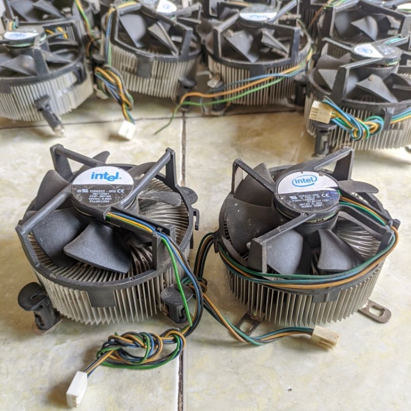 Jual FAN DC 12V INTEL PLUS ALUMINIUM HEATSINK SIRIP BULAT EX FAN ...