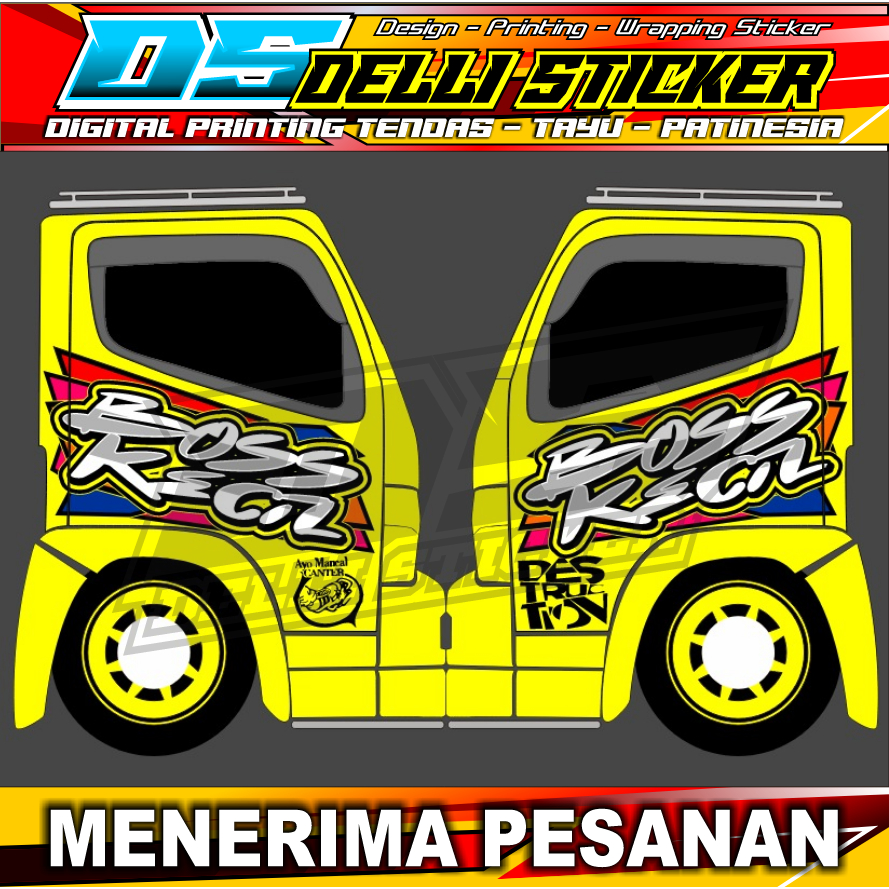 Jual Stiker Variasi Pintu Samping Truk Canter - Decal Printing Ukuran ...