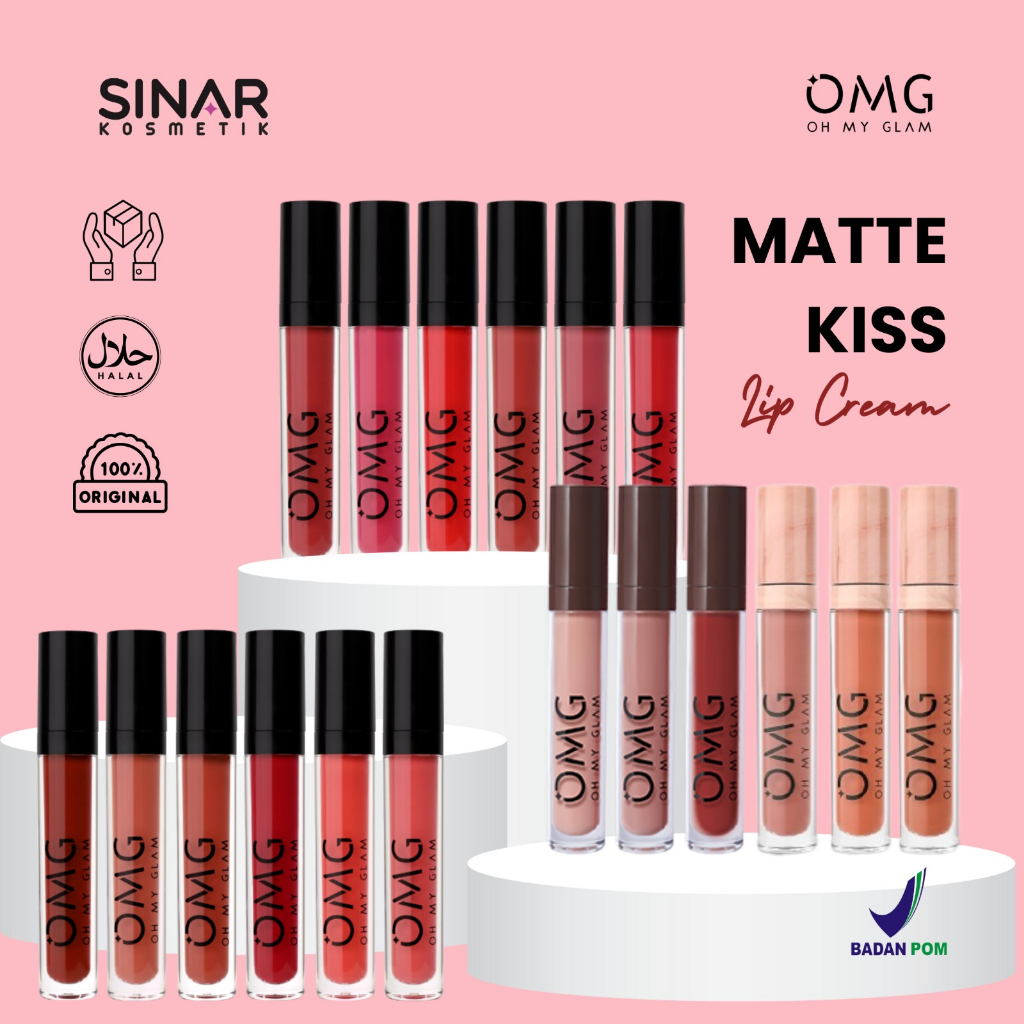 Jual SINAR [ NEW Shade] OMG Oh My Glam Matte Kiss Lip Cream - Lipstick ...
