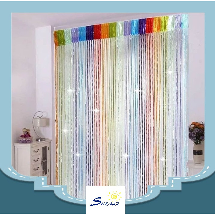 Jual Tirai Benang Glitter Bahan Dekorasi Pelaminan Hiasan Rumah Ukuran ...