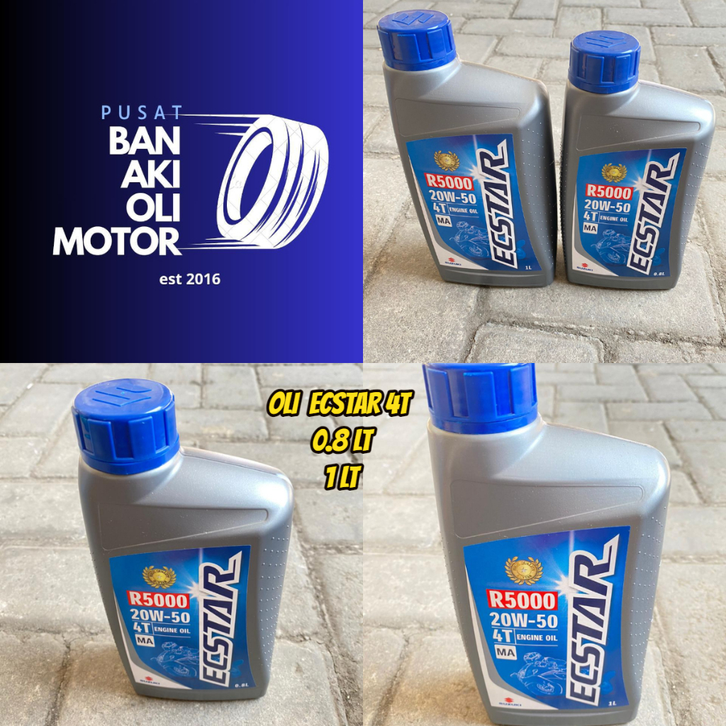 Jual OLI ECSTAR 4T 0.8LITER 1 LITER // OLI SUZUKI SGO ECSTAR R5000 4T ...