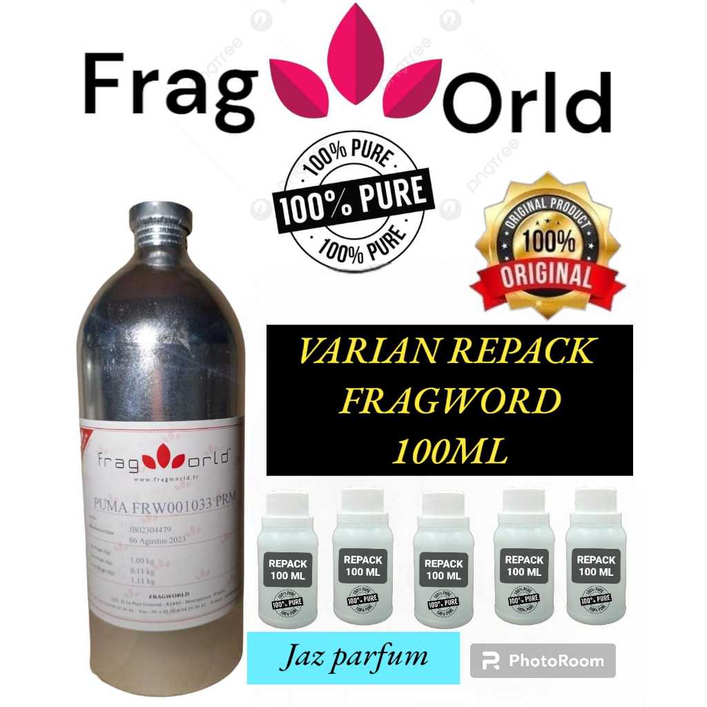 Jual (100 GRAM) PARFUM VARIAN REPACK FRAGWORLD CEWEK COWOK ORIGINAL ...