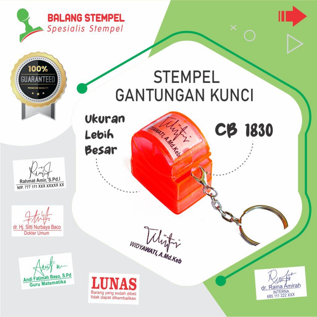Jual Stempel Tanda Tangan Perawat Bidan Dokter Guru Stampel Ttd Custom ...