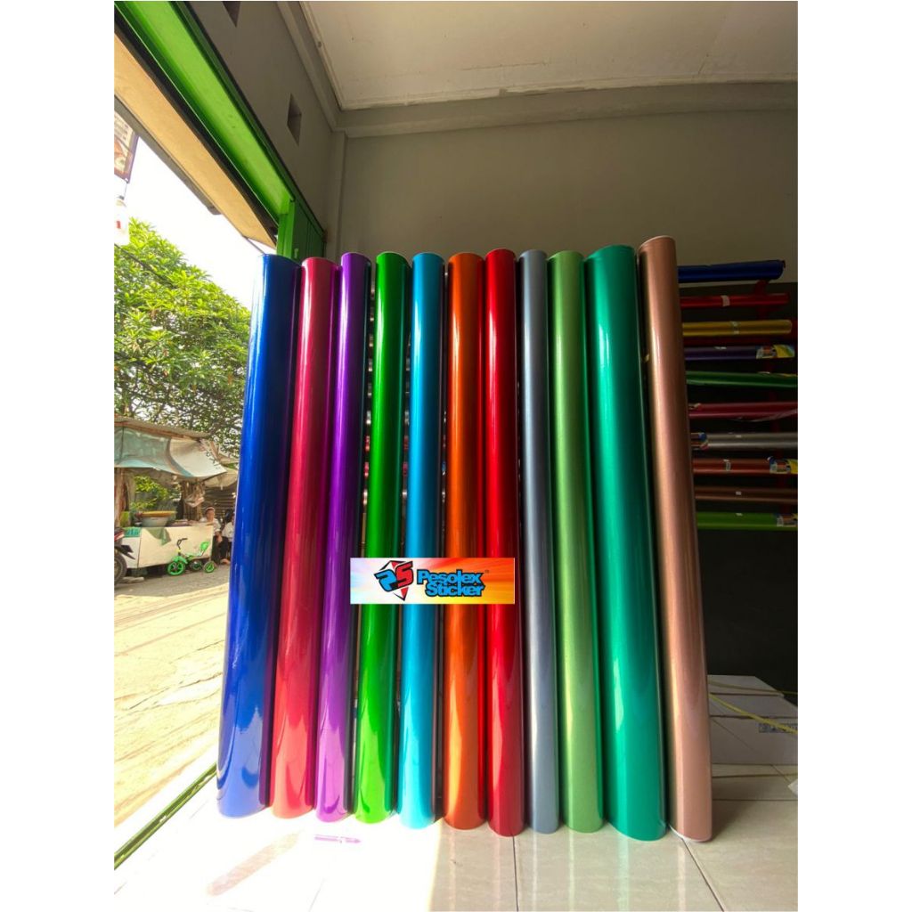 Jual STICKER STIKER SKOTLET VINYL METALIK CANDY 152CM X 18M (Roll ...