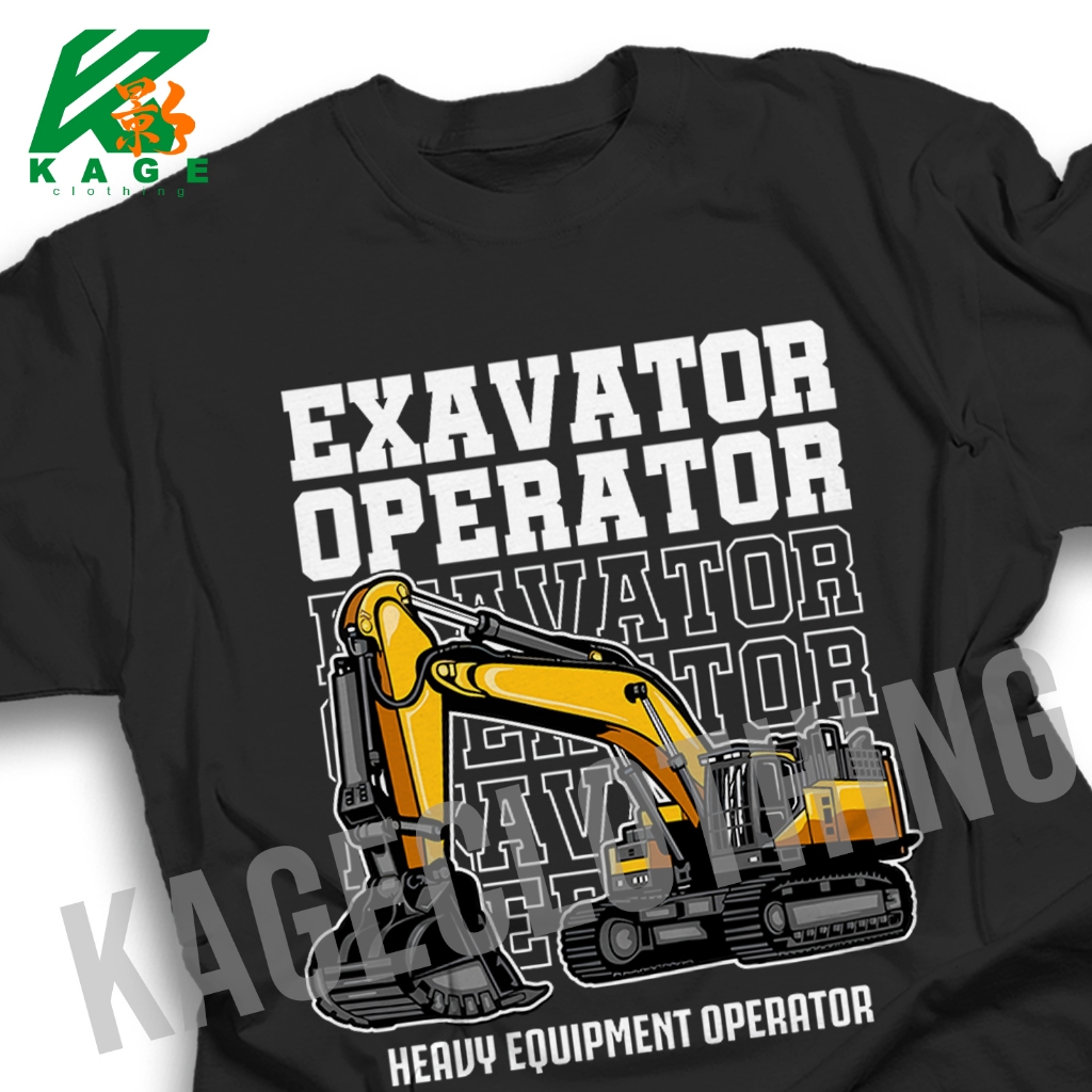 Jual Kaos OPERATOR EXCAVATOR Tshirt baju distro cotton combed 30s ...