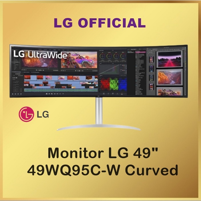 Jual Monitor LG 49" 49WQ95C-W Curved IPS Dual QHD USB Type-C Ultrawide | Shopee Indonesia