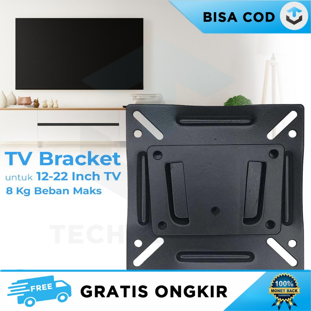 Jual PEMASANG TV DINDING TEMPEL 22 Inch BRACKET VESA 22 HITAM 100X100mm ...