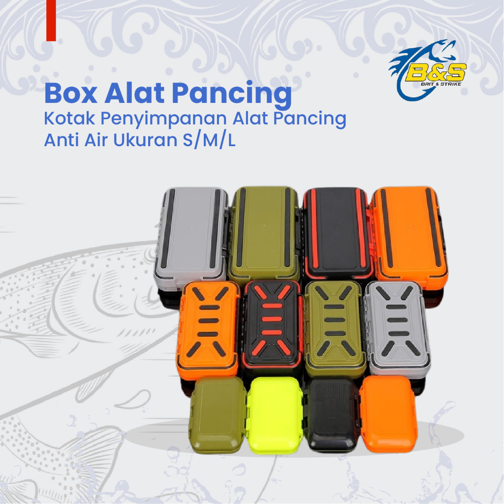 Jual Kotak penyimpanan alat pancing ukuran S/M/L box anti air untuk ...