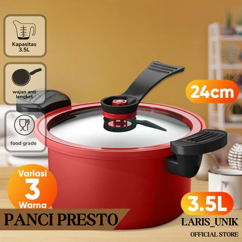 Jual Laris_Unik Panci Presto 3.5L Anti Lengket Panci Teflon Totipotent Pot Micro Pressure 24cm ...