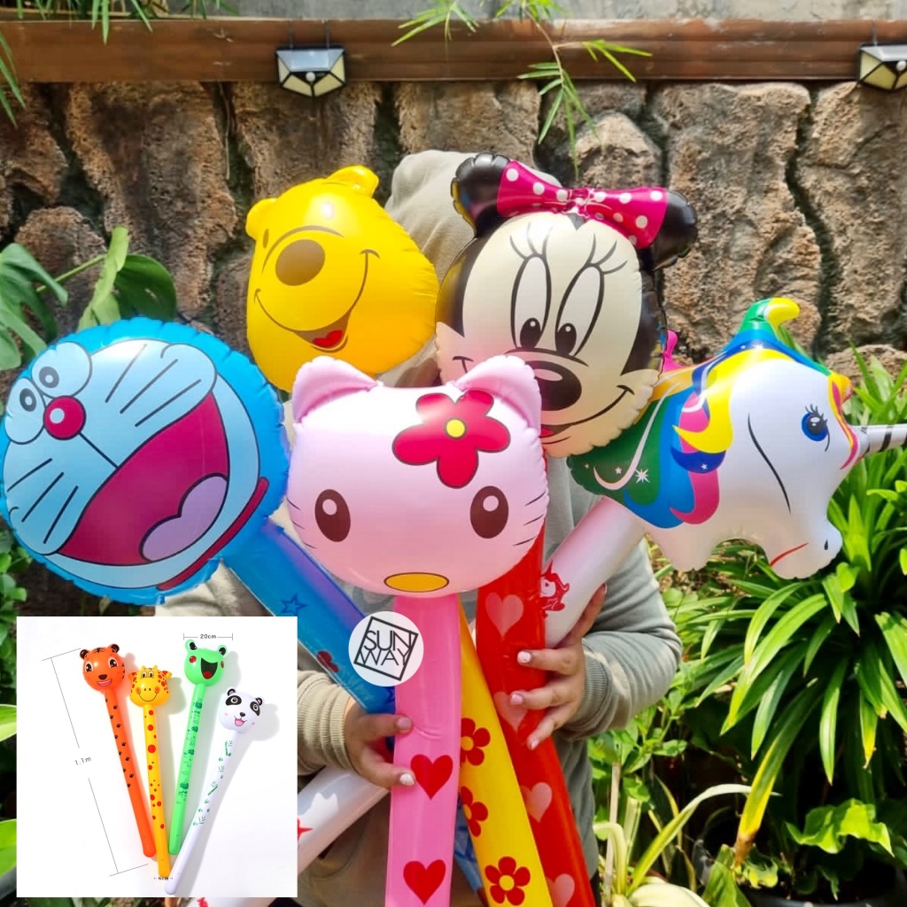 Jual Mainan Balon Palu Pentung Pendek Kerincingan / Balon Pentung ...