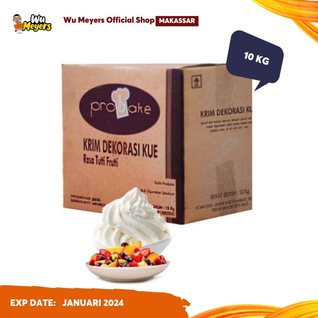 Jual Probake Krim Dekorasi Kue Rasa Tutti Frutti 10kg - Wu Meyers ...