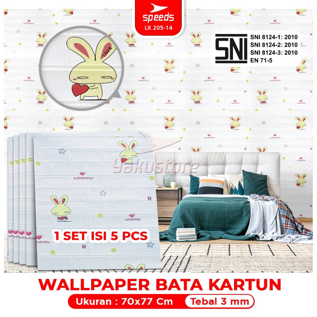Jual SPEEDS SNI Wallpaper Dinding Sticker Dinding 5mm Stiker Walpaper ...
