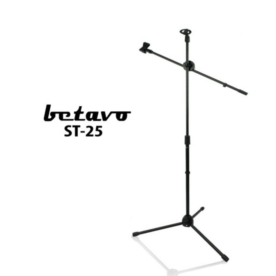 Jual Stand Mic BETAVO ST 25 / ST25 Lantai Kaki 3 Tiang Mic Cagak Mic Tripod Original Betavo ...