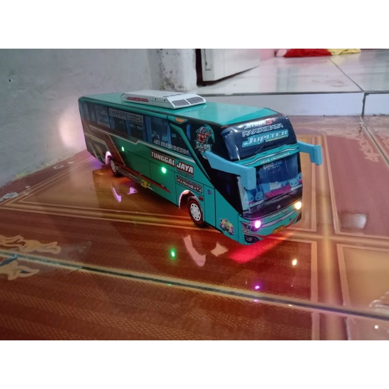 Jual miniature bus telolet basuri skala 43 panjang 28 cm | Shopee Indonesia