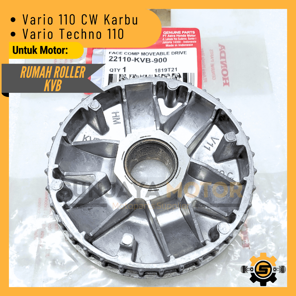 Jual Variator CVT KVB Rumah Roller Original Honda Vario 110 CW Karbu Vario Techno 110 Face Comp ...