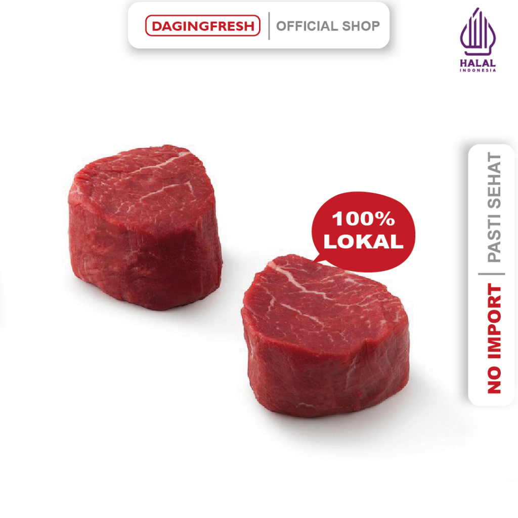 Jual [100%LOKAL] DAGINGFRESH 500 GR TENDERLOIN STEAK LOKAL GRADE A ...