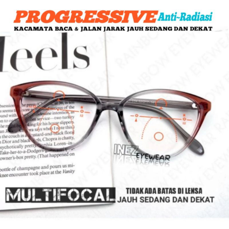 Jual Kacamata Progresif Antiradiasi Cat eye | Kacamata Baca dan Jalan ...
