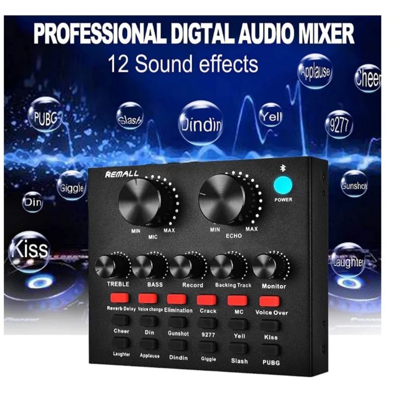 Jual Sound Card V8 Bluetooth Audio USB External / Live Mixer Audio V8 ...