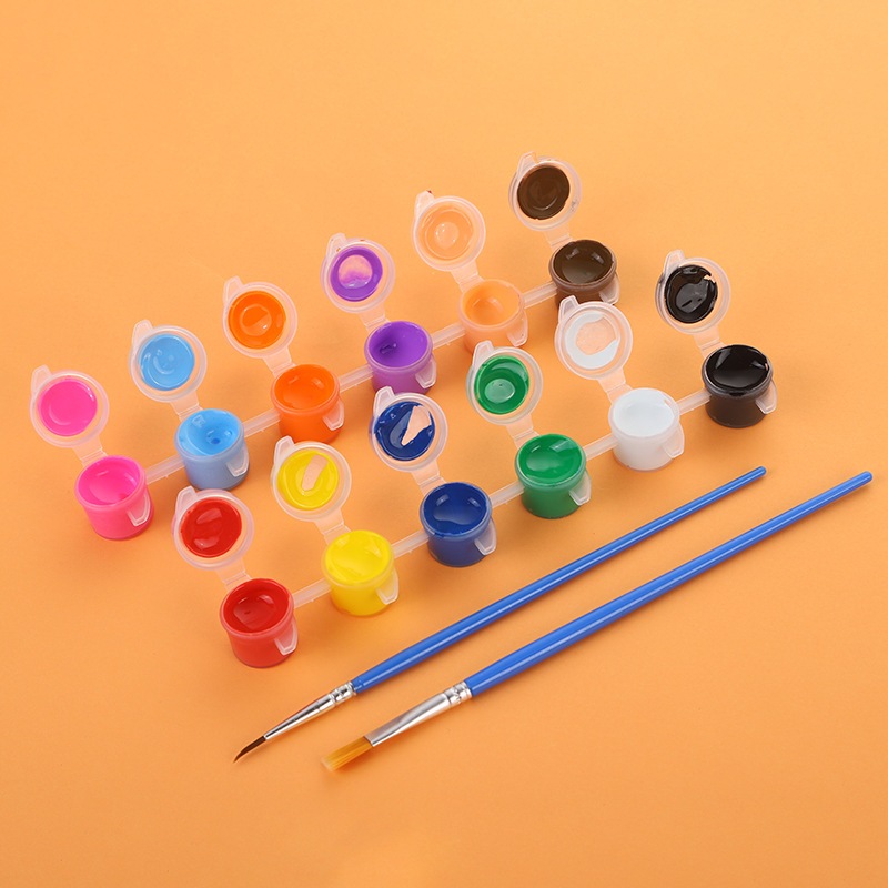 Jual Cat Akrilik 6 Cup x 3 ml Paint By Number Acrylic Paint Cat Melukis ...