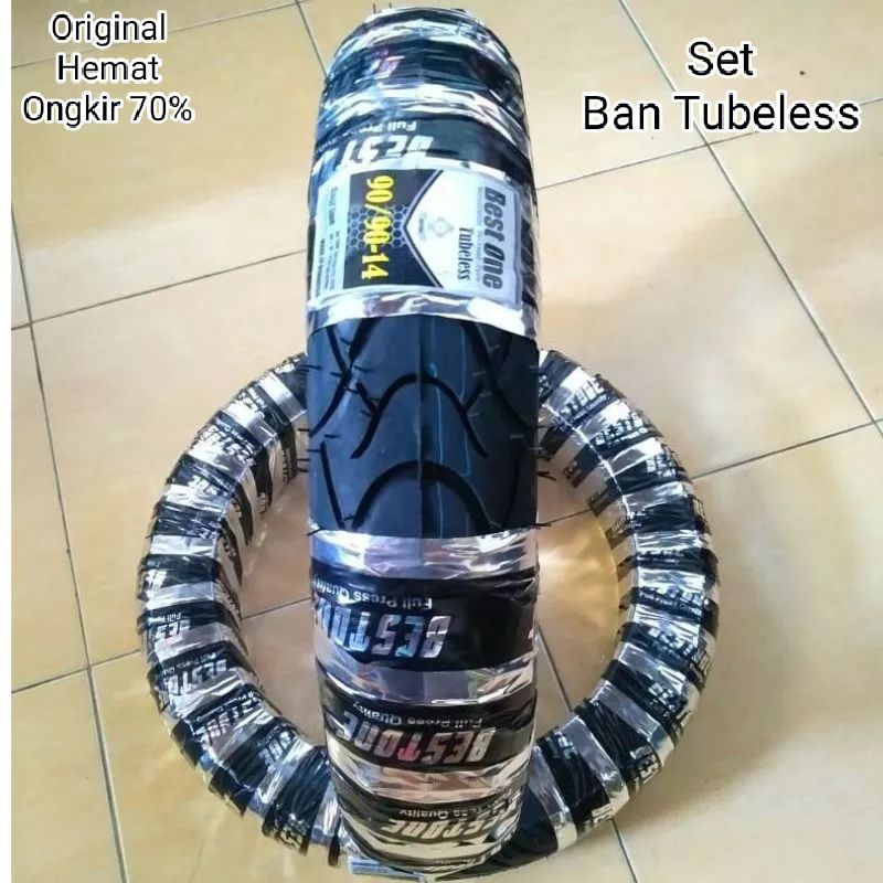 Jual PROMO BAN TUBELESS Metik R14 ukuran 80/90 & 90/90 motif B-TREX ...