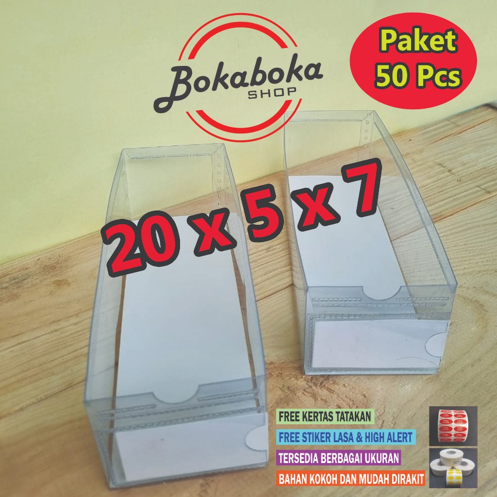 Jual kotak obat mika kecil 20 x 5 x 7 isi 50 pcs Buat apotek klinik dan ...