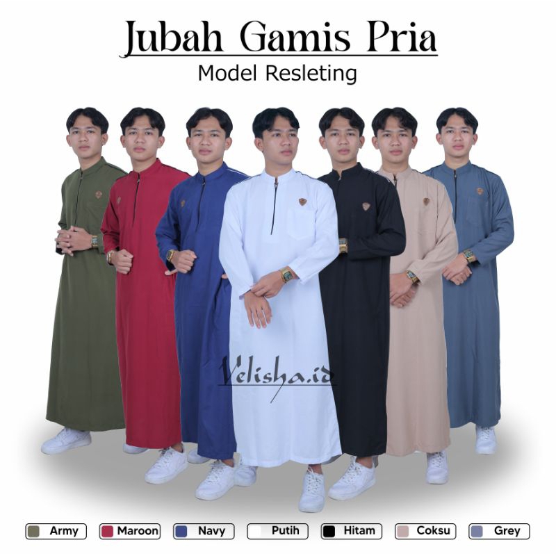 Jual Jubah Muslim Pria Remaja Dewasa Anak laki lak Lengan Panjang ...