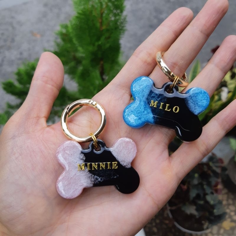Jual Tag Nama Hewan Peliharaan Resin Custom - Liontin Anjing Kucing ...