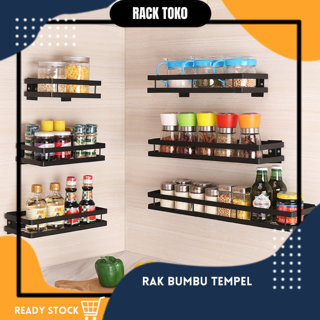 Jual Rak Bumbu Tempel Rak Besi Rak Stainless Rak Makeup Rak Serbaguna ...