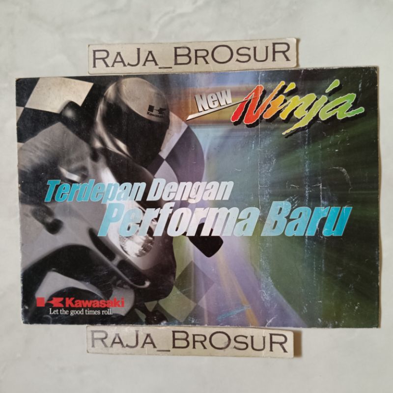 Jual Poster brosur katalog leaflet jadul lawas Kawasaki Ninja 150R/Ninja Kis 2000 6speed 2tak ...