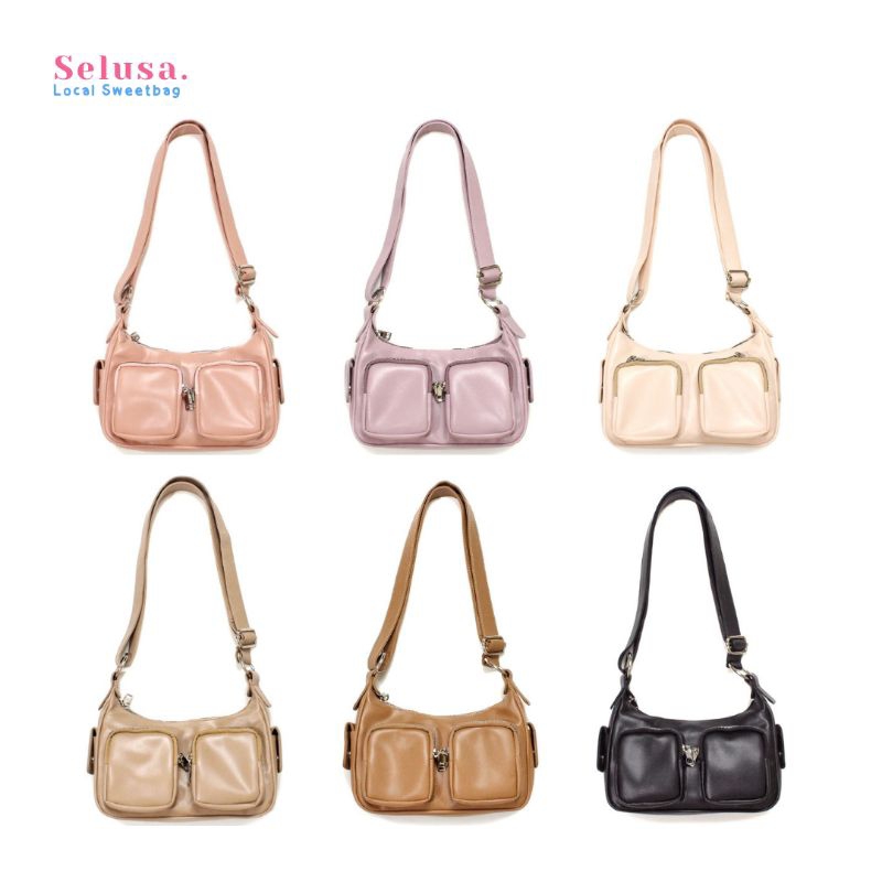 Jual SELUSA HARLETTE BAG COLORFULL | Tas Selempang Bahu Kulit Wanita ...