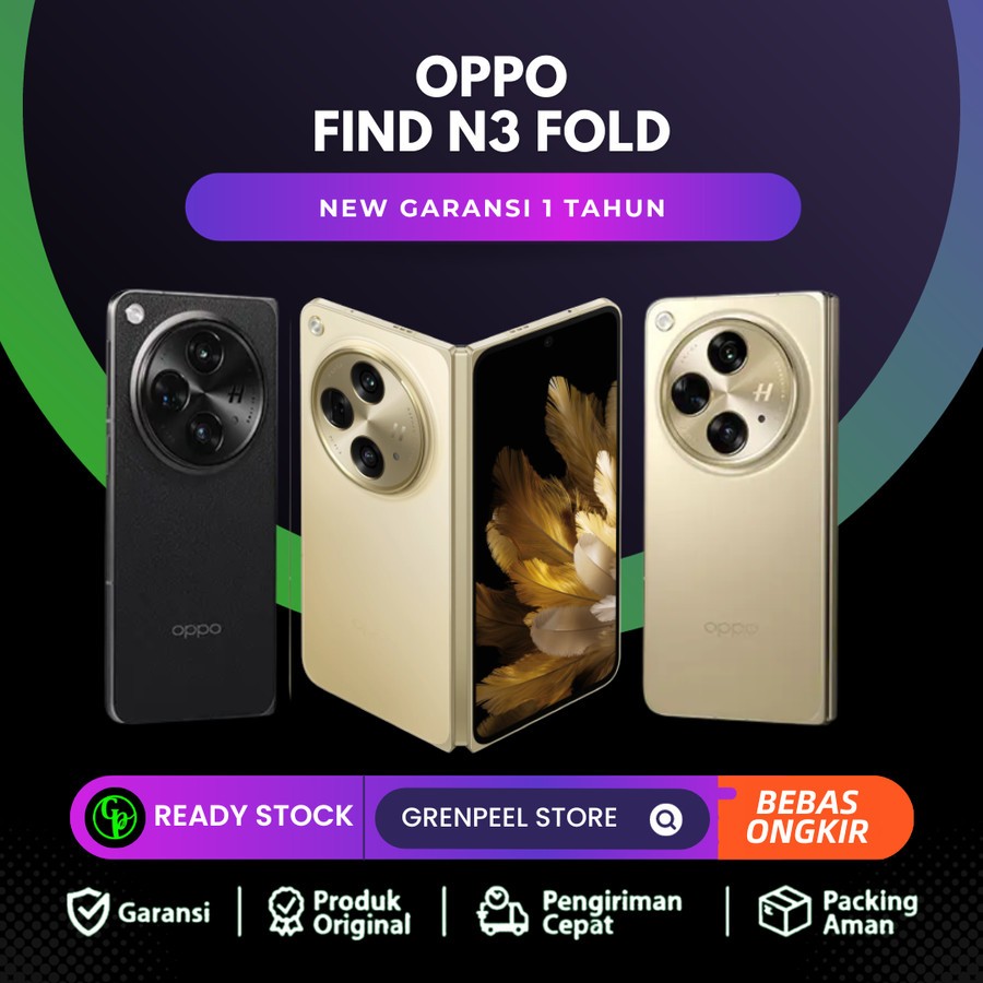 Jual OPPO Find N3 Fold 16/512GB Gold Black Garansi Resmi | Shopee Indonesia