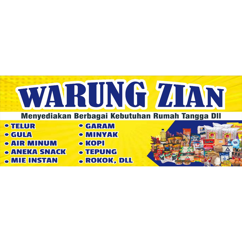 Jual SPANDUK / BANNER warung sembako/ warung kelontong murahh!!! | Shopee Indonesia