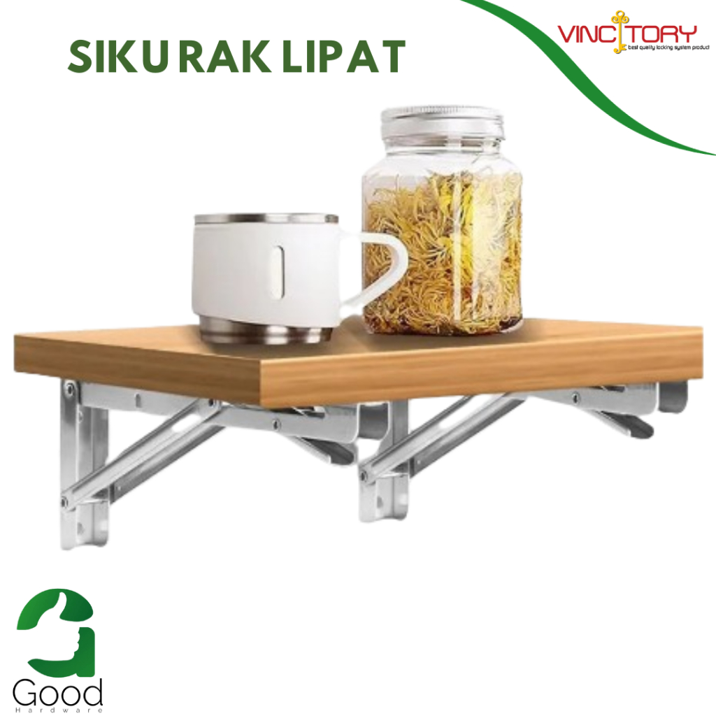 Jual Folding Bracket Siku Rak Dinding Lipat Vincitory / Engsel Siku ...
