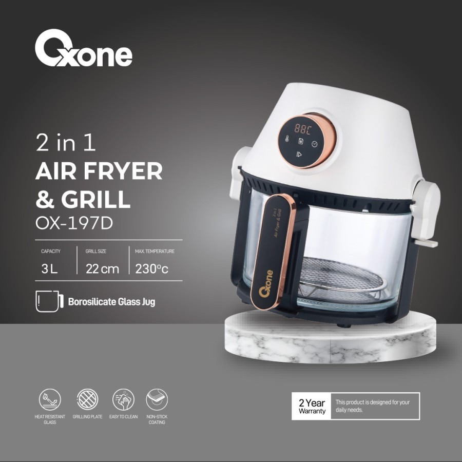 Jual OXONE Air Fryer Grill 2in1 OX-197D - 100% ORI | Shopee Indonesia