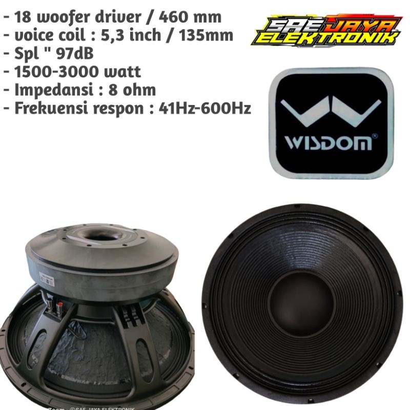 Jual Komponent Speaker Wisdom Df 1500 doble magnet / 18 df1500 / 18 ...