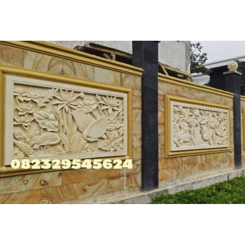 Jual Relief batu alam ukiran untuk dinding hiasan dinding terbaru motif ...
