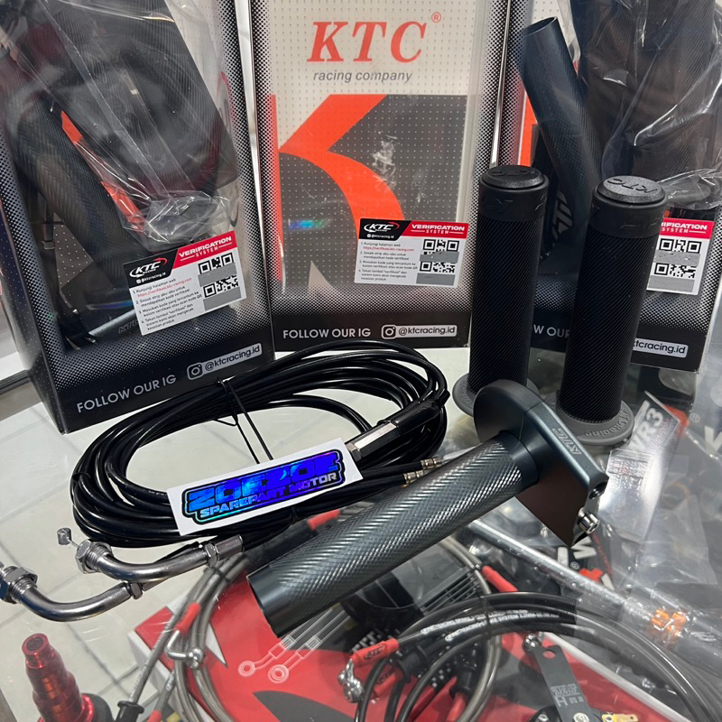 Jual Gas spontan KTC Plus Handgrip dua kabel racing Original Universal PCX NMAX AEROX CBR CB ...