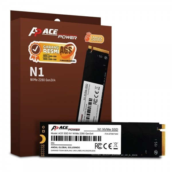 Jual SSD Ace Power N1 NVMe PCIe Gen3 - 2TB 1TB 512GB 256GB SSD Ace ...