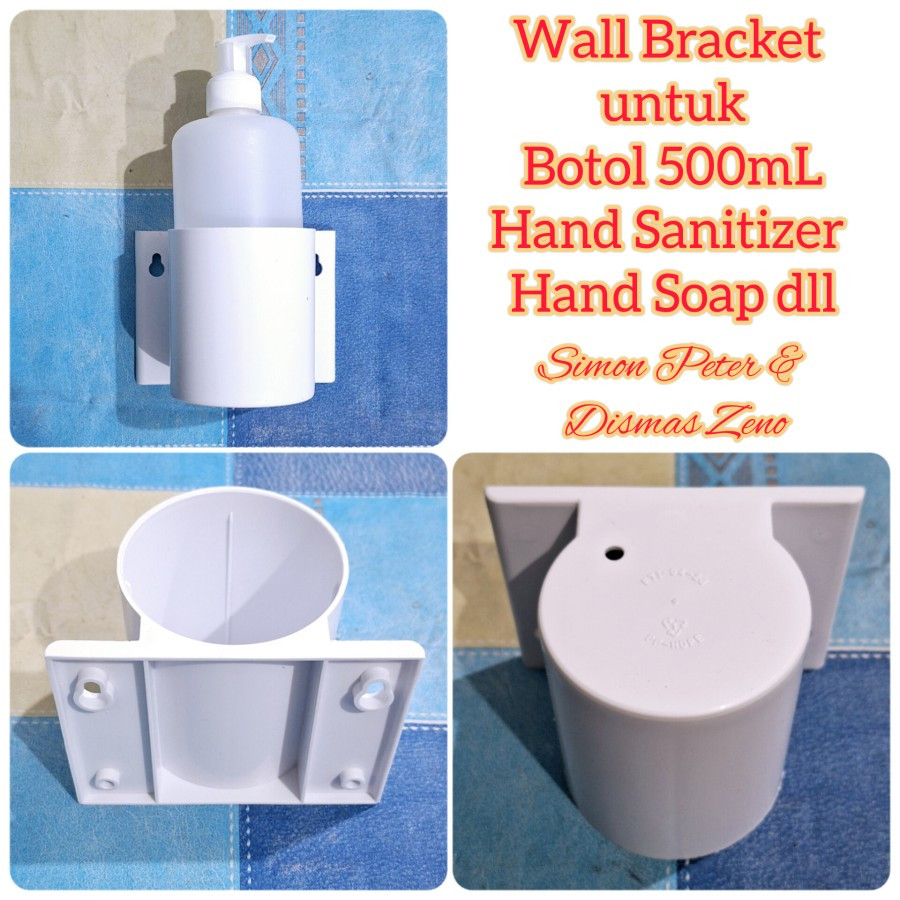 Jual Wall Bracket Botol Pompa Pump Hand Sanitizer 500 ml Antiseptic Hand Soap Sabun Cuci Tangan ...